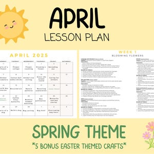 APRIL ACTIVITY PLAN, Daycare Activities, Preschool, Arts and Crafts ...