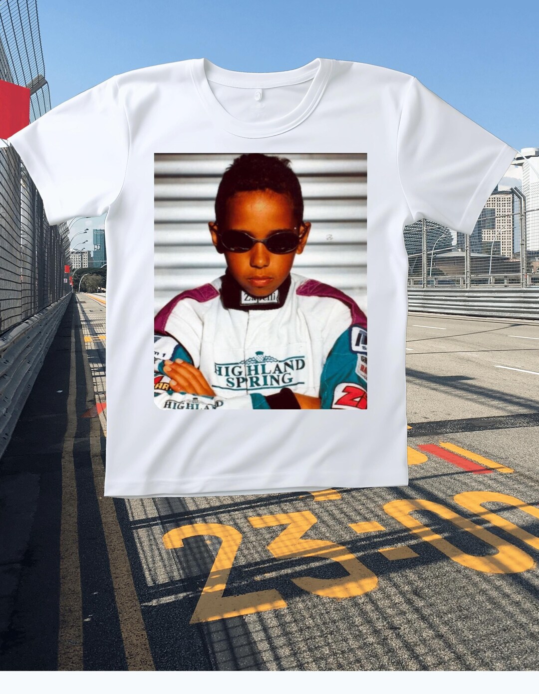 Lewis Hamilton Childhood Photo T-shirt | Exclusive Design Celebrating ...