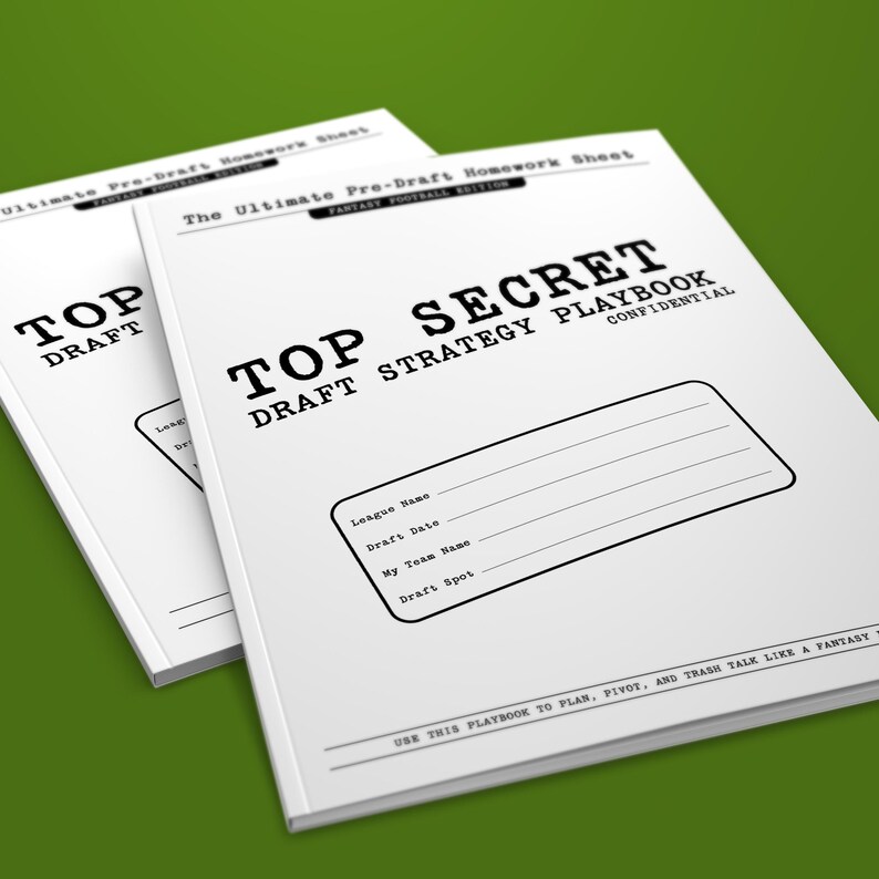 Fantasy Football Draft Sheet: Printable Pre-draft Planner (PDF Download ...