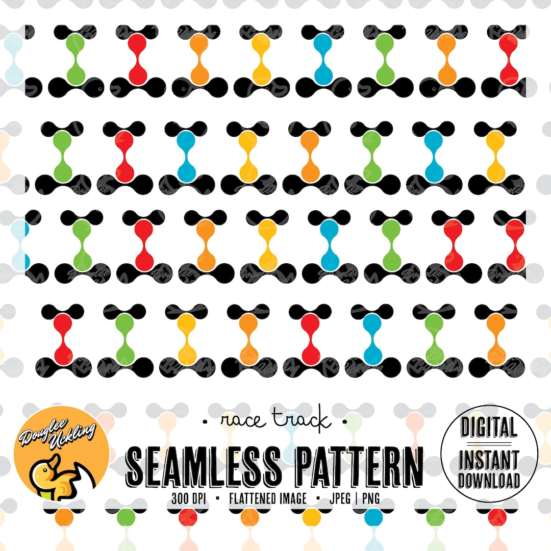 Race Track Seamless Pattern: Car Lover Fabric Print (digital Download ...