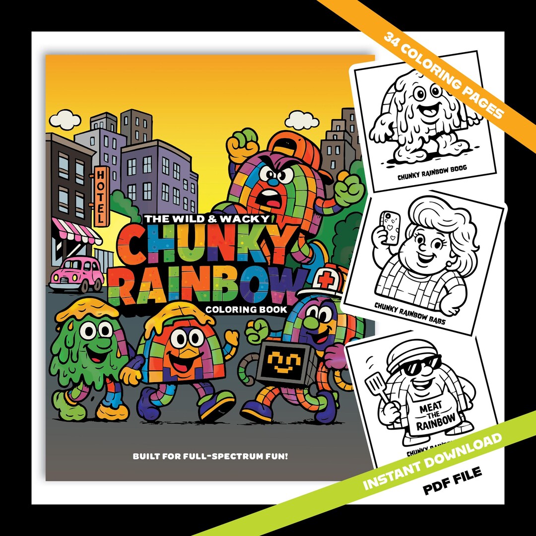Chunky Rainbow – A Wild & Wacky Coloring Book for All Ages | Bold ...