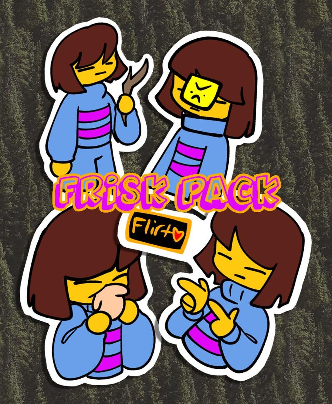 Frisk Emote/sticker Pack - Etsy