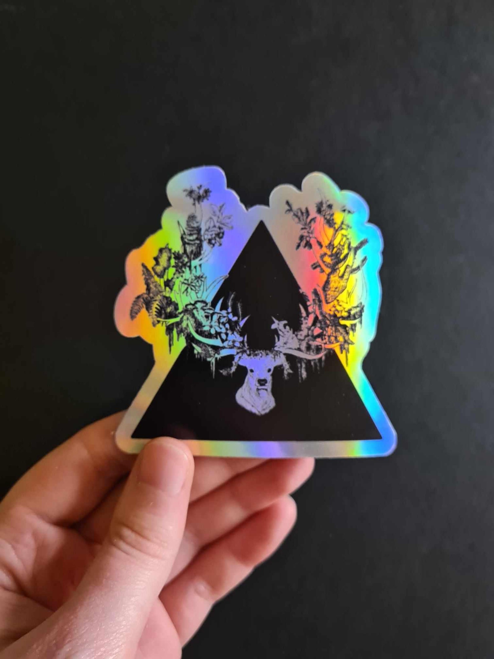 Holographic Wildlife Stag Sticker - Etsy