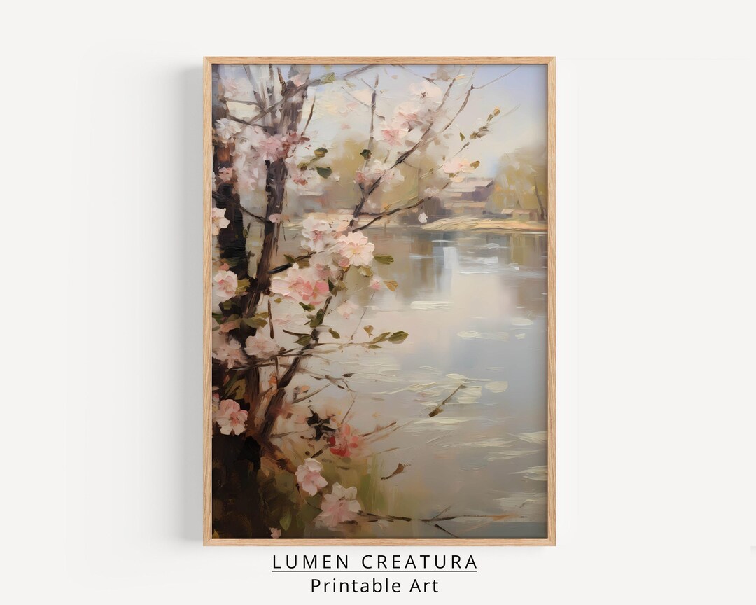 Printable Spring Landscapes Art, Decor Farmhouse Print, Vintage Art ...