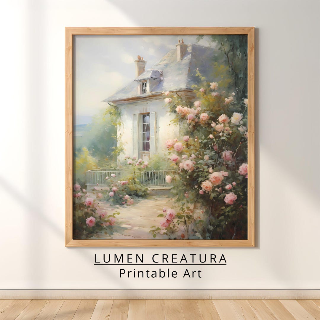 Printable Old House Art, Decor Farmhouse Print, Vintage Art Print ...