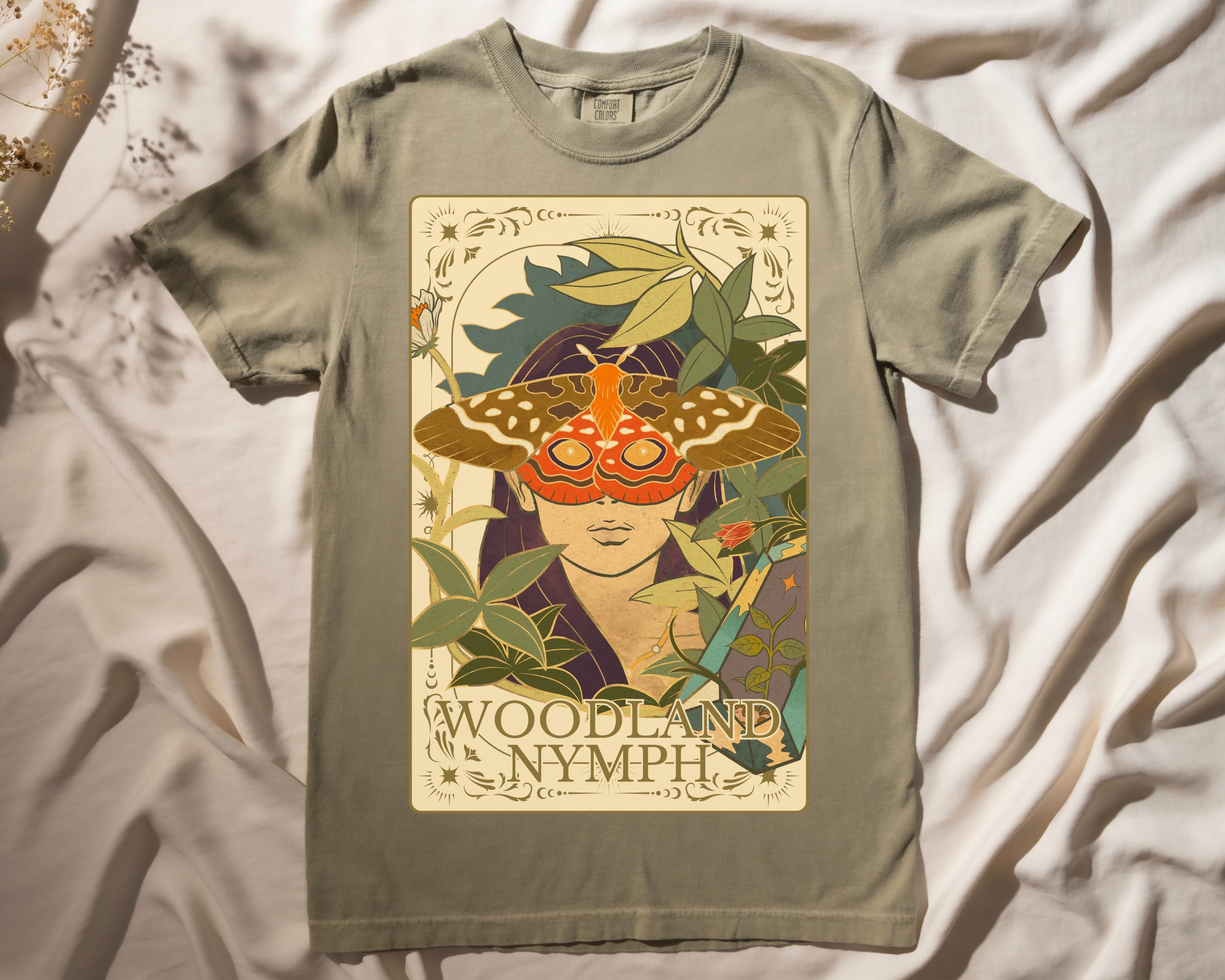Woodland Nymph Tarot | Butterfly Graphic Tee Botanical Fairy Gift ...