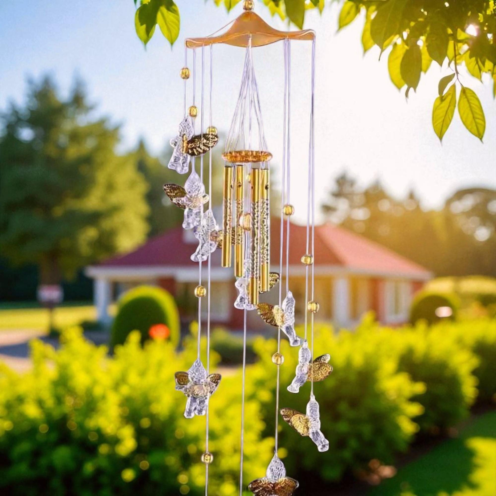 Angel Wind Chime Rotating Chime Garden Decor Wind 3D Decoration Home ...
