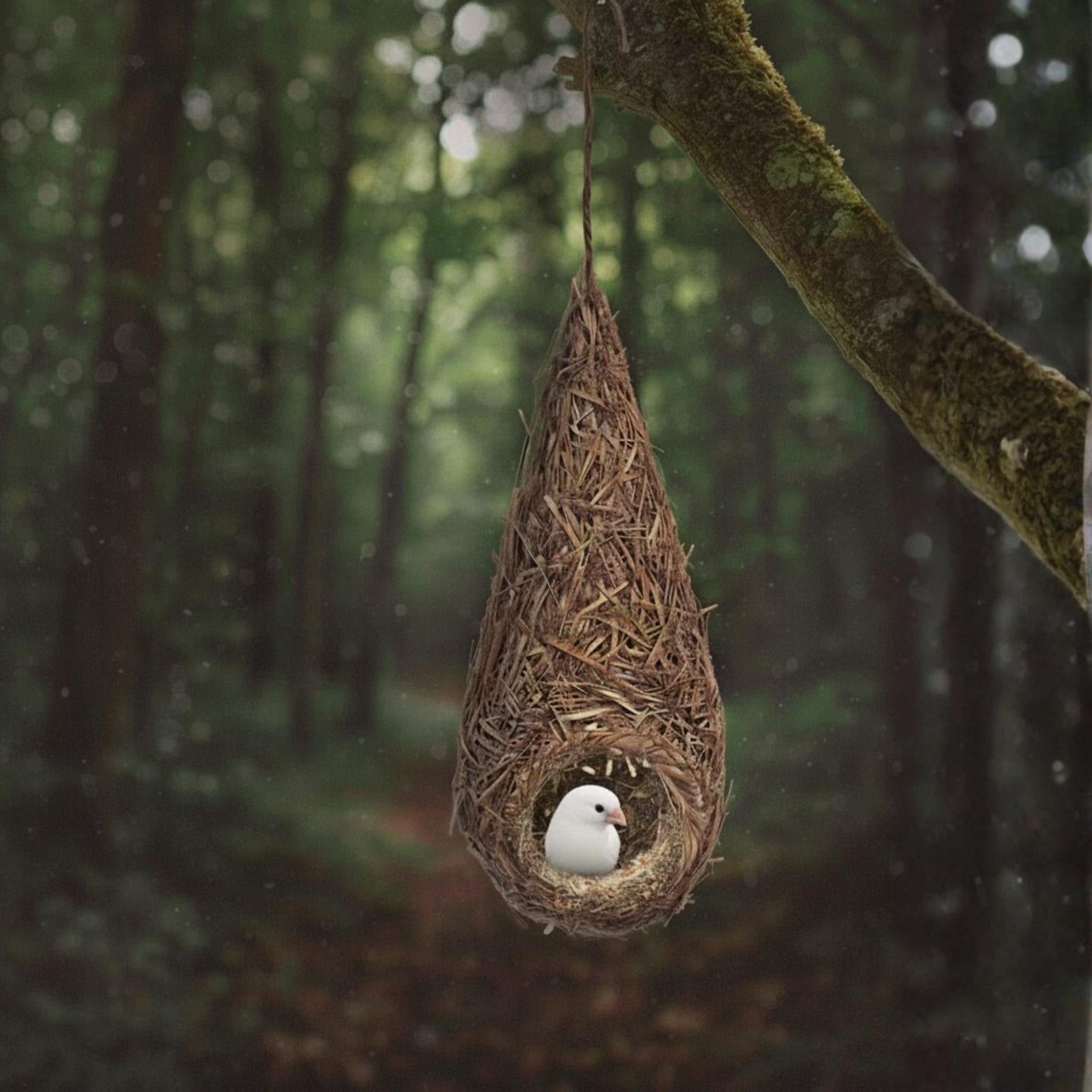 Long Woven Natural Birdhouse Hanging Bird Nest Handmade Birdhouse ...