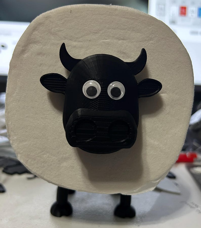 Black Cow Toilet Paper Holder - Etsy