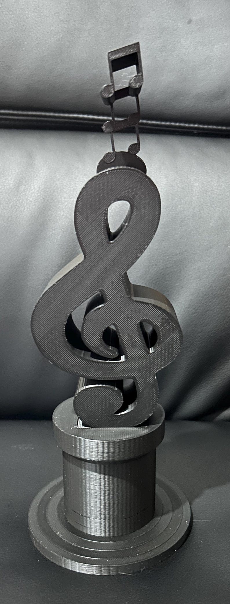 All Black Music Note Headphone Stand - Etsy