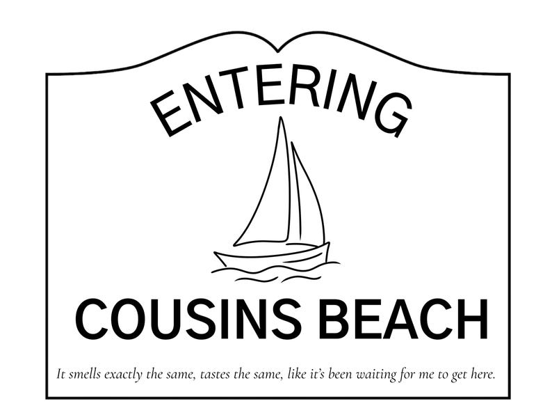 The Summer I Turned Pretty- Welcome to Cousins Beach Digital Poster - Etsy