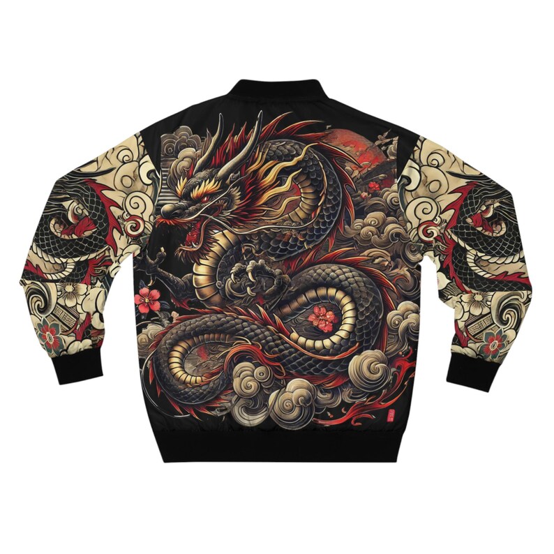 Men's Bomber Jacket - Yakuza Dragon Style Japan Jacket, Asian ...