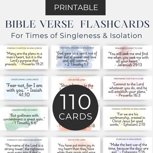 Printable Bible Verse Memorization Cards for Singleness Christian ...