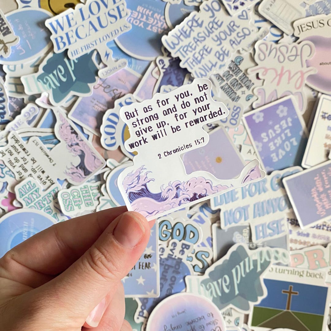Faith Sticker Pack Bible Verse Waterproof Stickers Christian Journaling ...