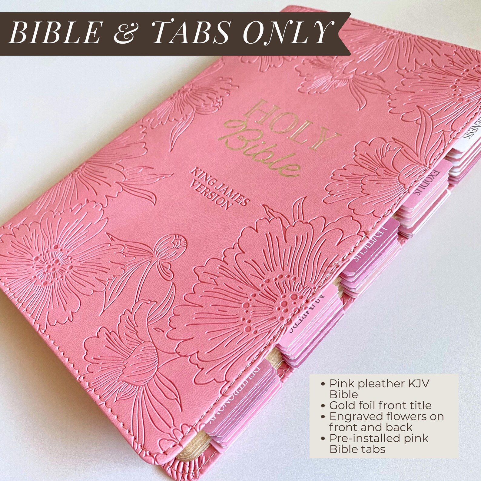 Personalized Bible With Tabs Bookmark Charm for Bible Accessories Pink ...