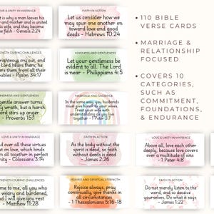 Marriage Bible Verse Cards for Couples Newlyweds Christian Scripture ...