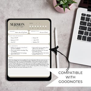 Sermon Notes Printable Church Notes Digital Download Faith Based Note ...