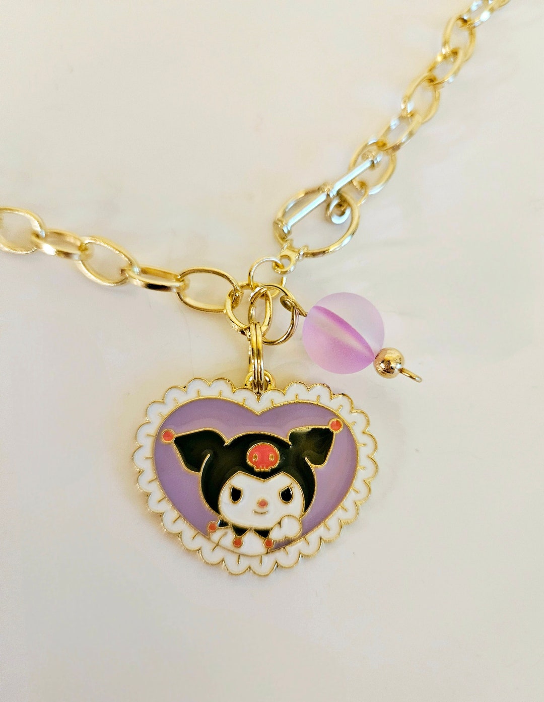 Cute Kawaii Rabbit Classic Gold Chain Charm Necklace - Etsy