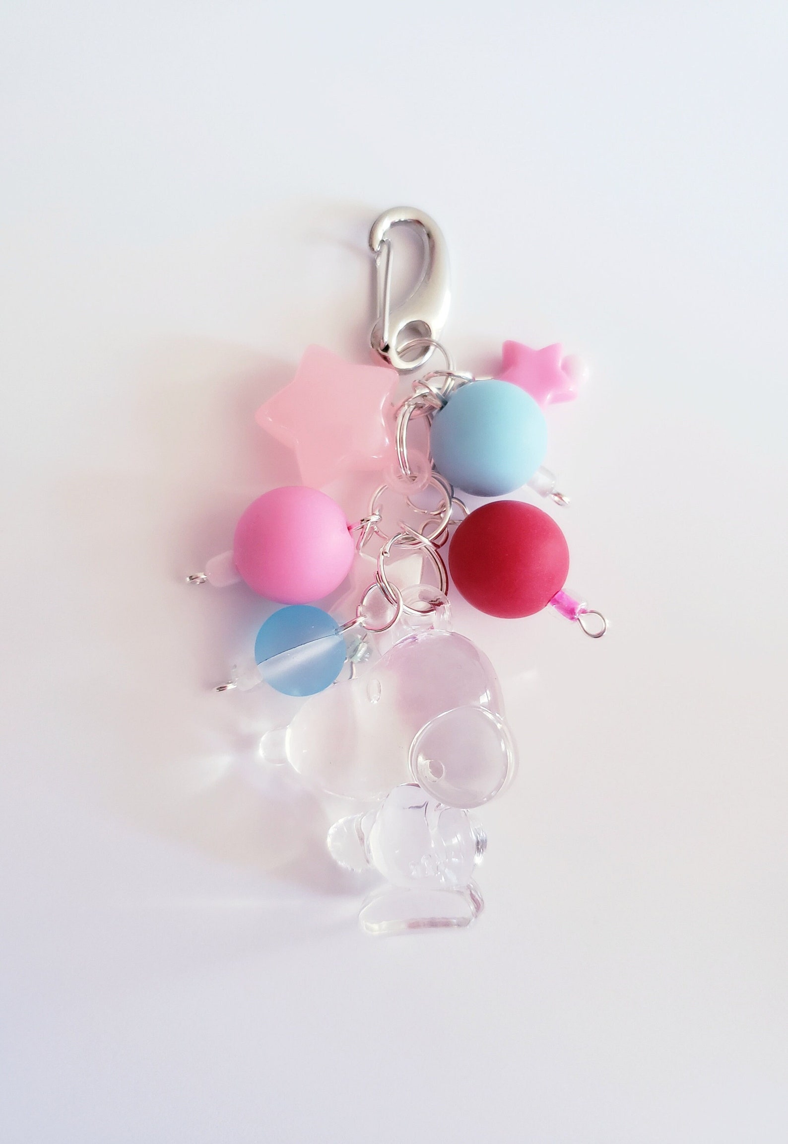 Snoopy Cute Pink Beaded Dangle Handbag Bag Charm - Etsy