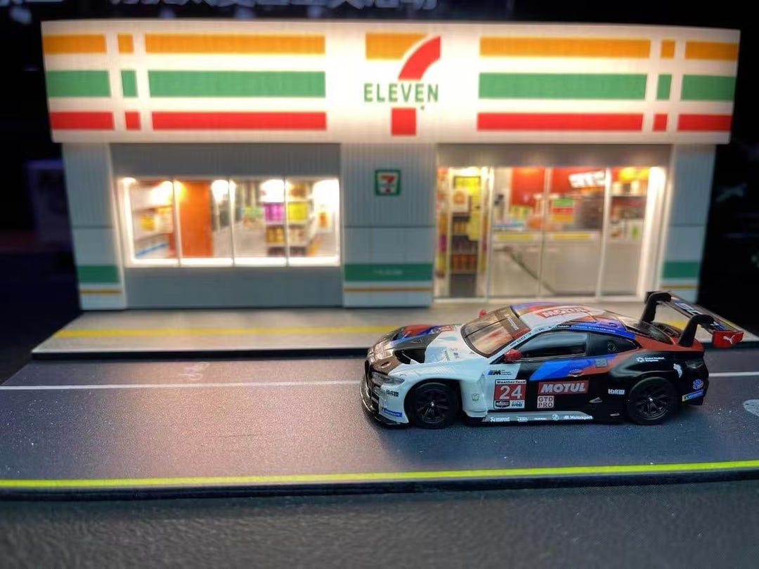 1:64 7-eleven Convenience Store Led Lighting Miniature Model, Diorama ...