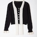 Victorian Style Cardigan Black Lace Bow Cropped Sweater Cottagecore ...