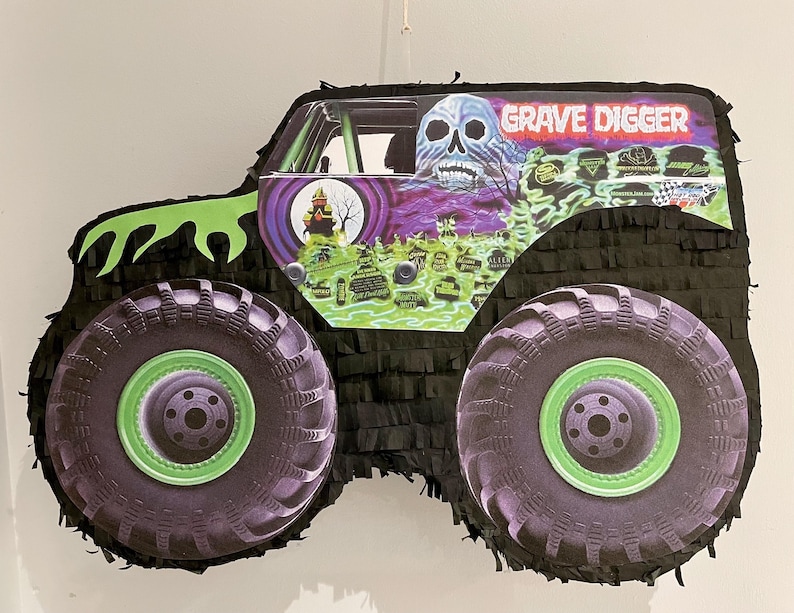 Grave Digger Monster Truck Party Pinata - Etsy