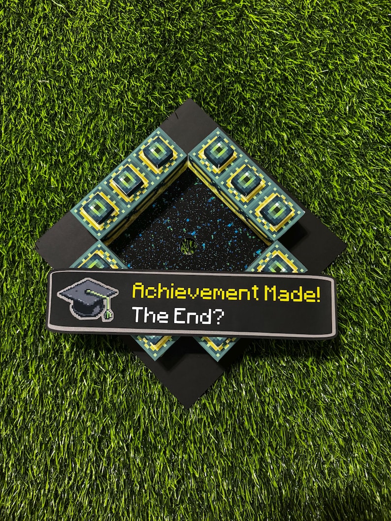 Minecraft End Portal Graduation Cap Topper - 3D Minecraft Grad Topper ...