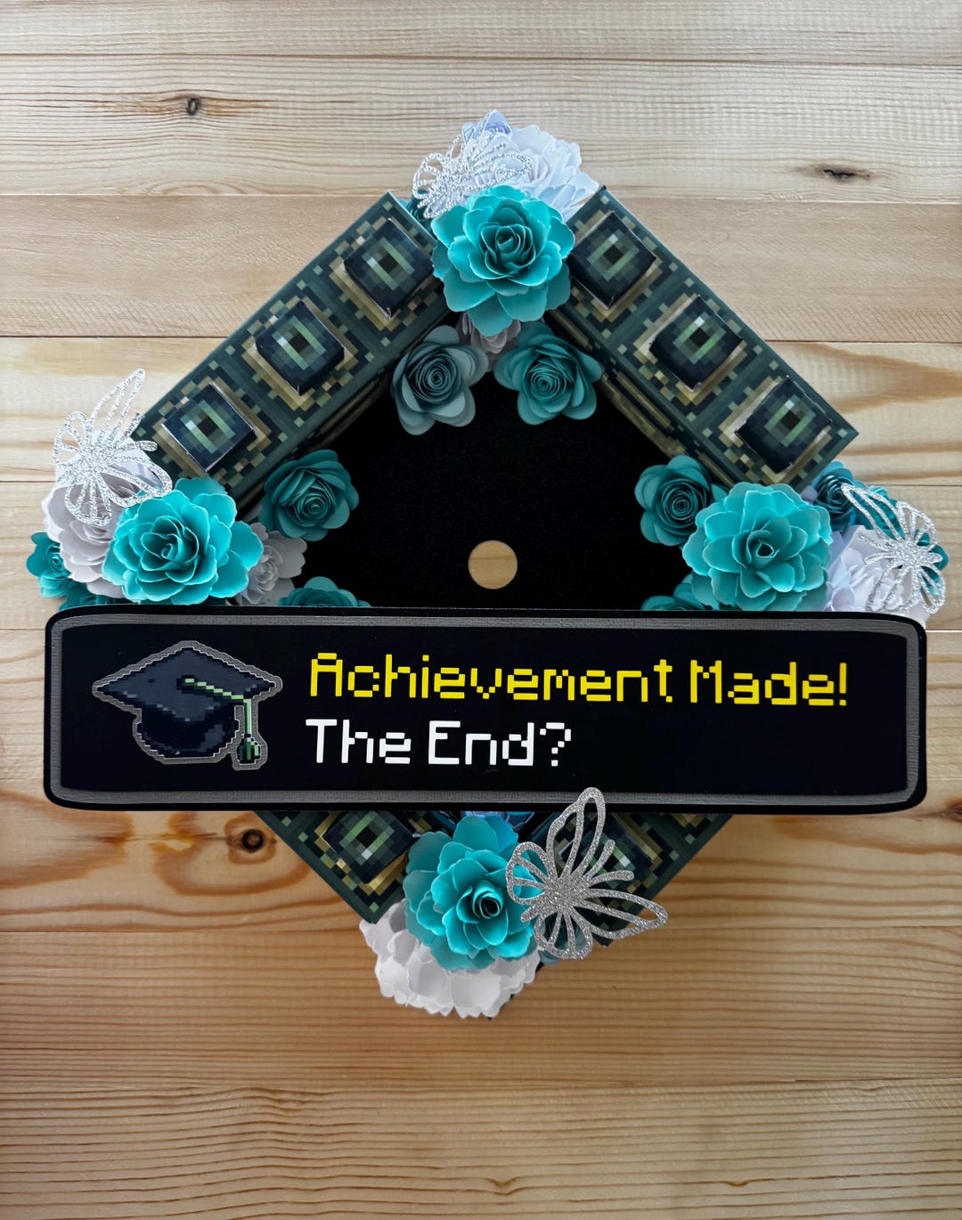 Minecraft End Portal Graduation Cap Topper - 3D Minecraft Grad Topper ...