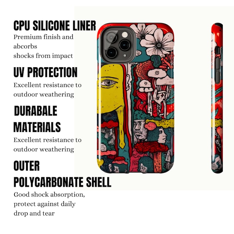 Psychedelic Trippy Aesthetic Phone Case Colorful Phone Case for iPhone ...