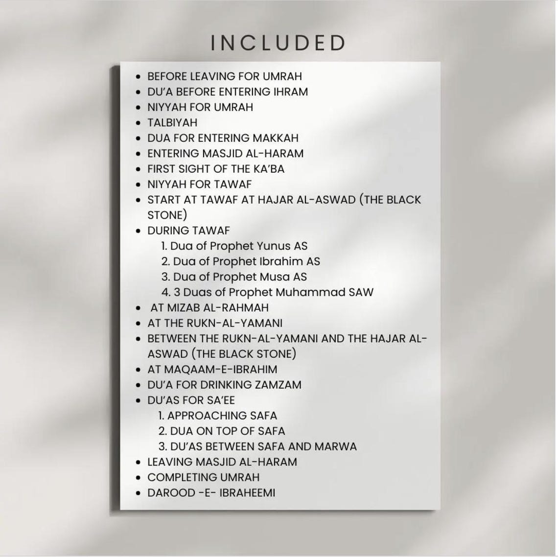 Umrah Duas & Guide – Passport-sized, Umrahguide, Umrahgift ...