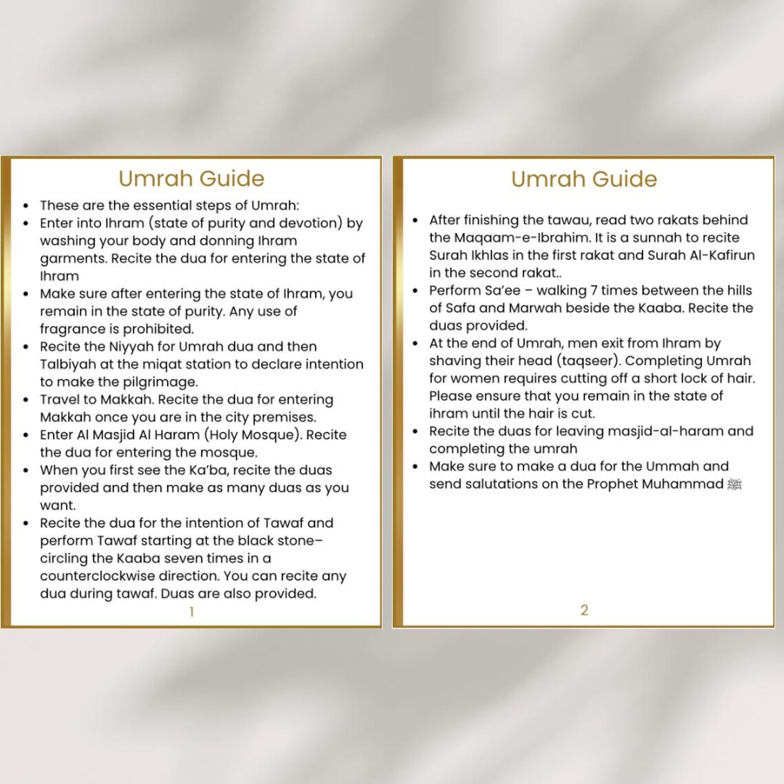 Umrah Duas & Guide – Passport-sized, Umrahguide, Umrahgift ...