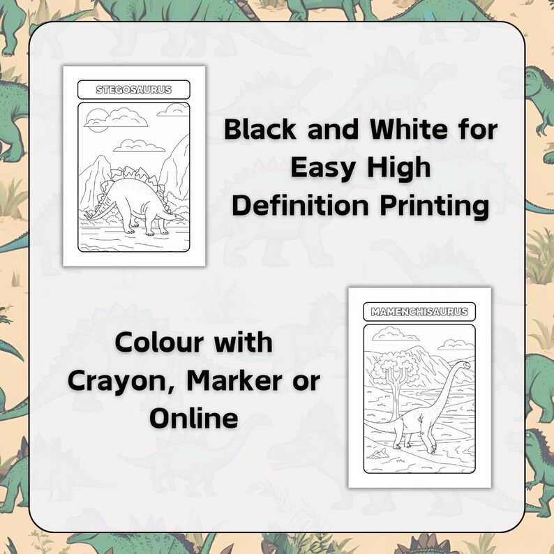 Dinosaur Coloring Pages 12 Dinosaur Pages to Download & Print Coloring ...