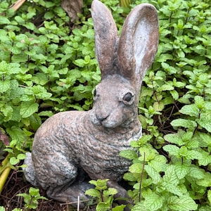 Concrete Outdoor Rabbit Sculpture - Etsy