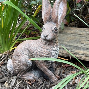 Concrete Outdoor Rabbit Sculpture - Etsy
