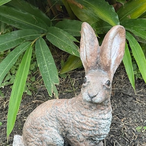 Concrete Outdoor Rabbit Sculpture - Etsy