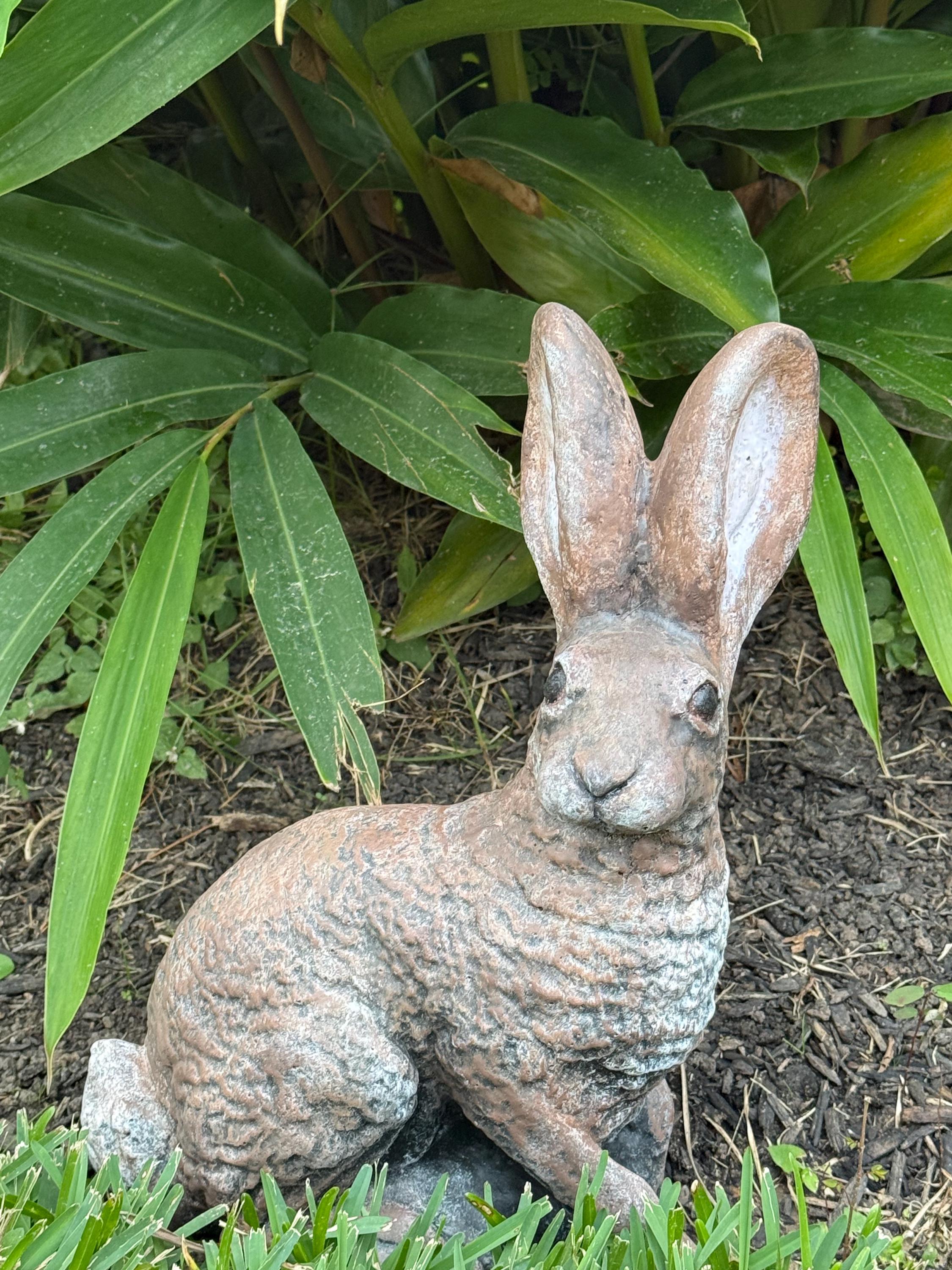 Concrete Outdoor Rabbit Sculpture - Etsy