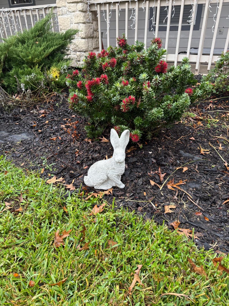 Concrete Outdoor Rabbit Sculpture - Etsy
