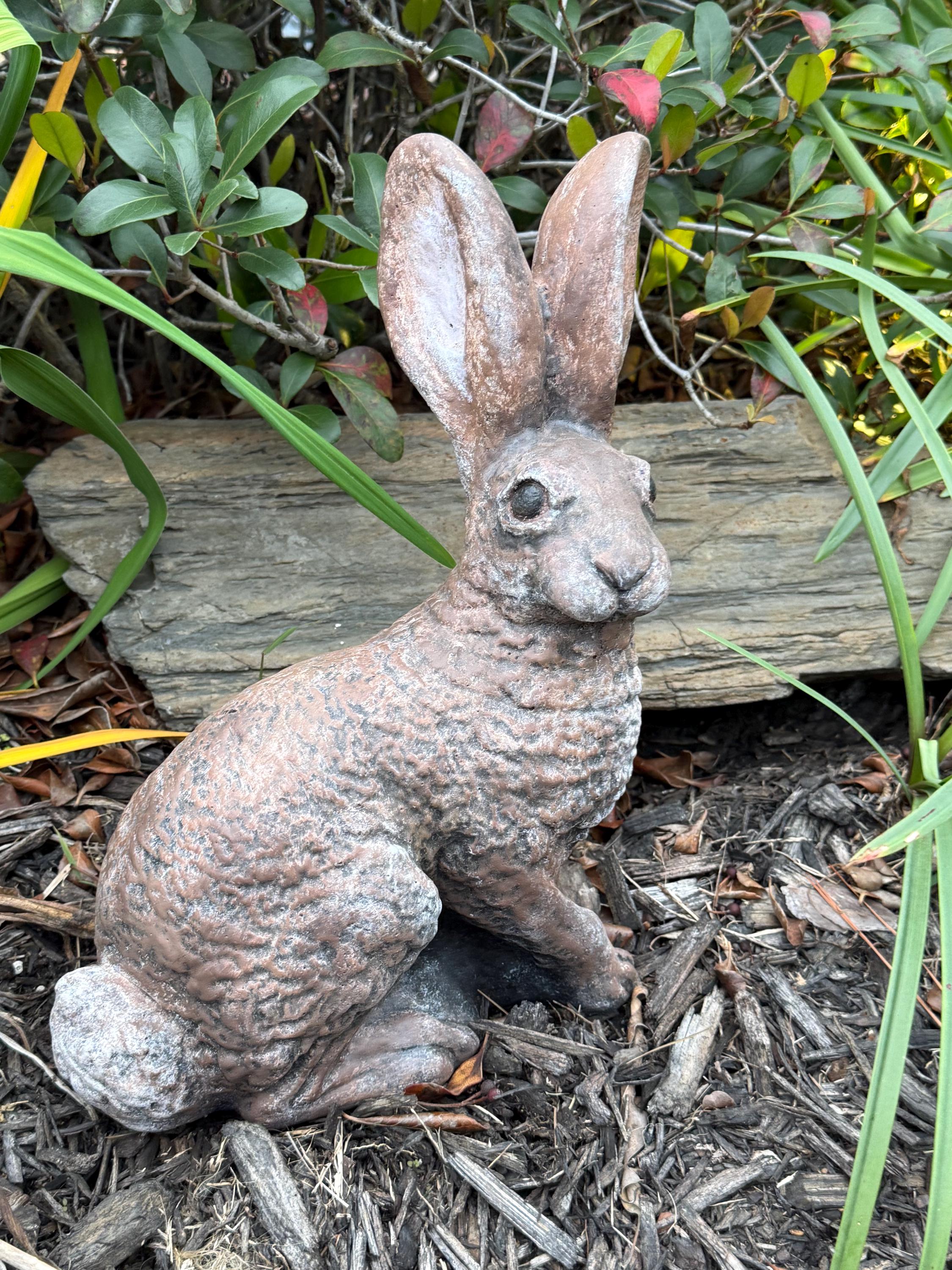 Concrete Outdoor Rabbit Sculpture - Etsy