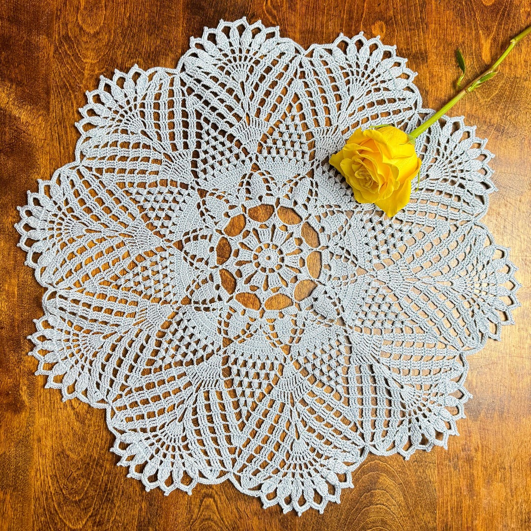 Large Round Doily – Crochet Lace Decor|round Table Doily|20 Inches ...