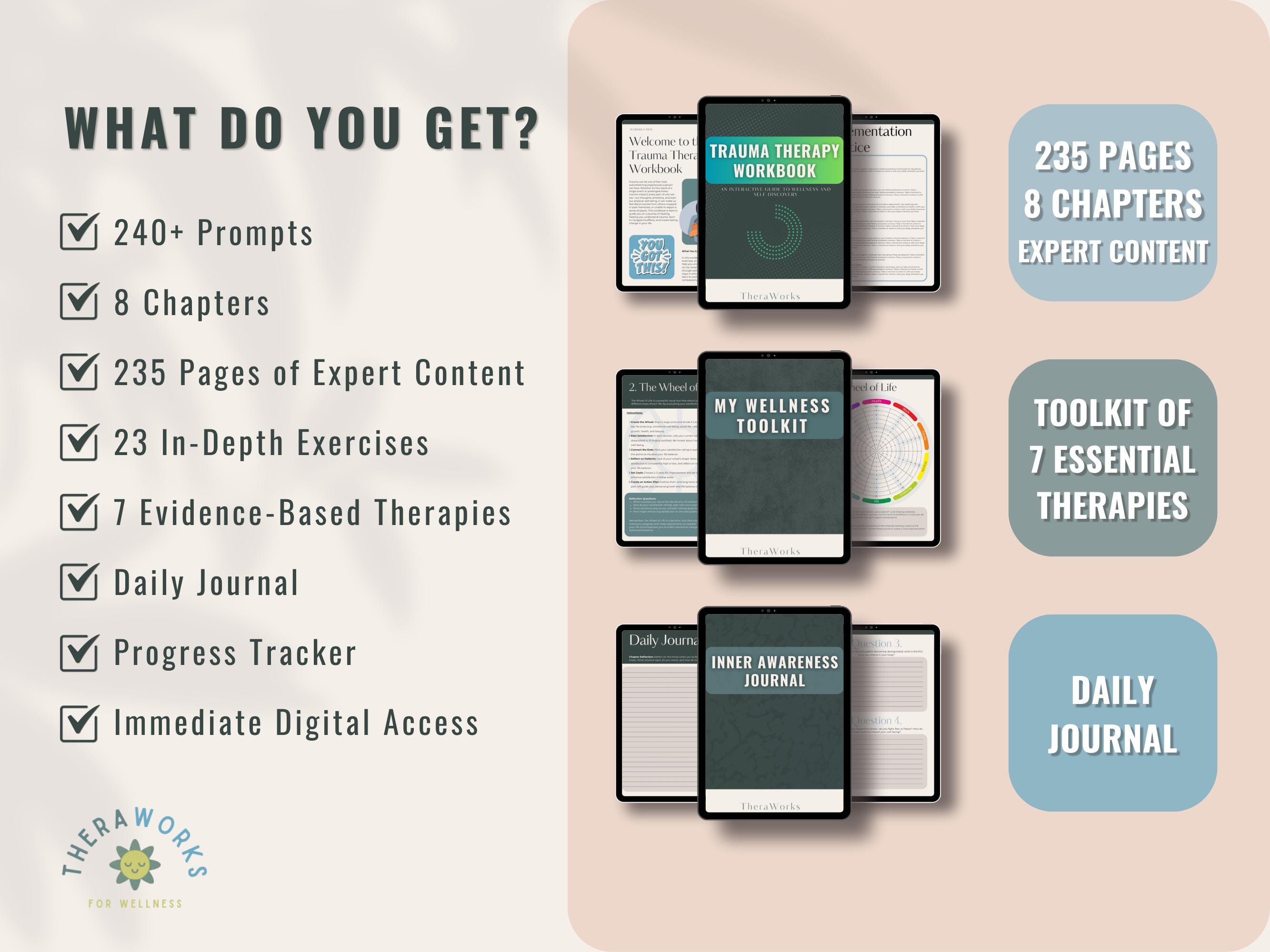 Trauma Bundle - Trauma Therapy Worksheets Trauma Journal Prompts ...
