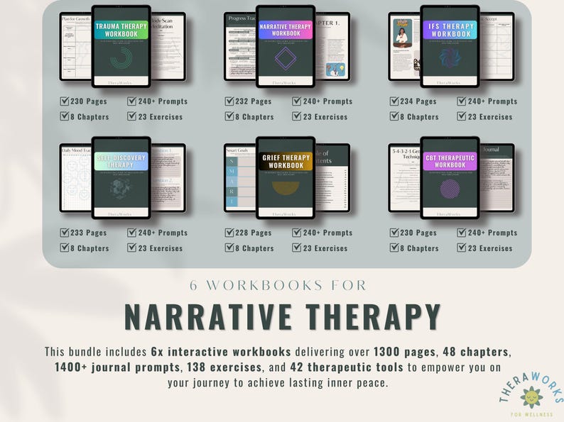 Narrative Therapy Worksheet - Personalized Growth Workbook - Self ...