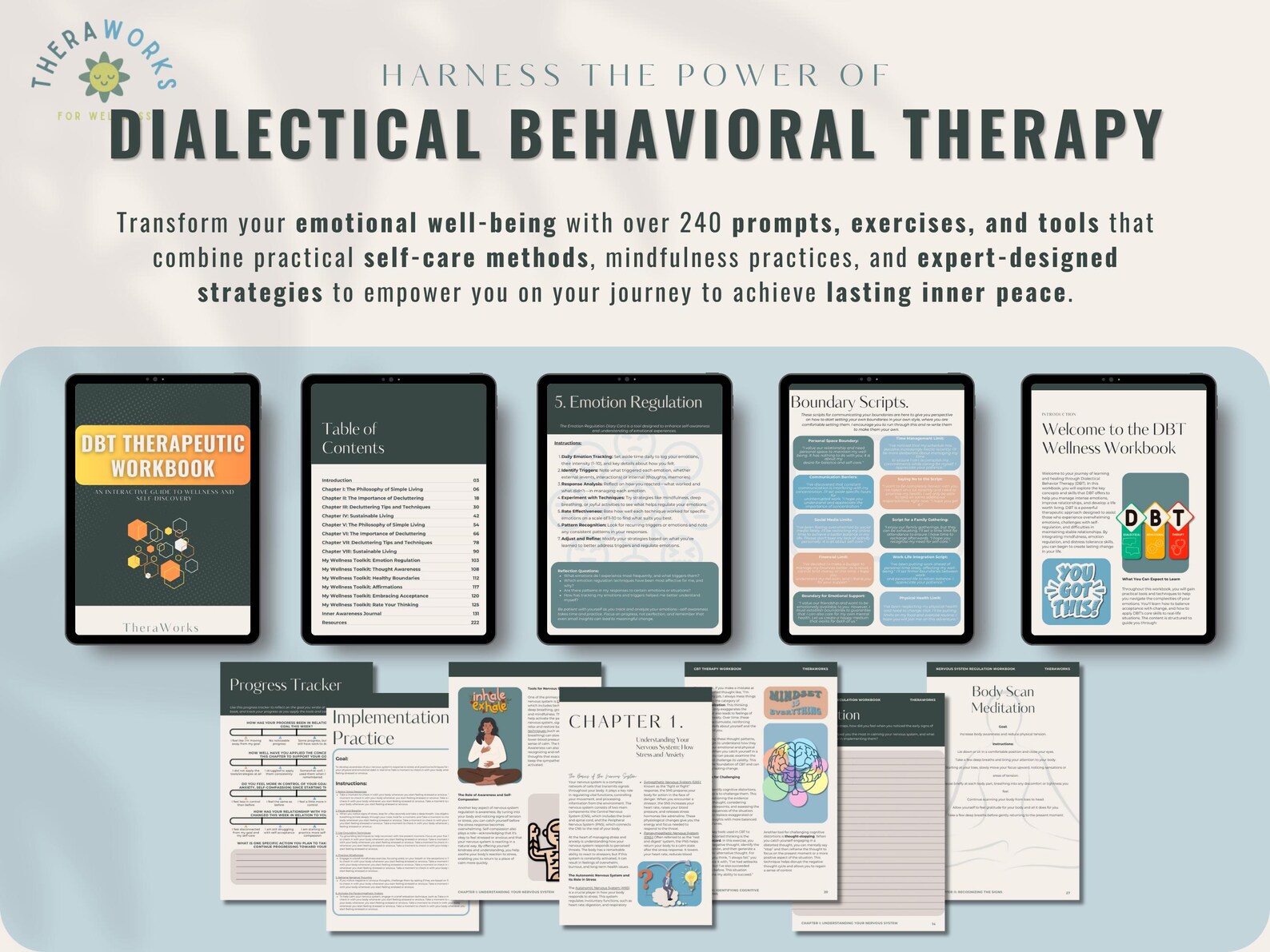 DBT Therapy Worksheet DBT Workbooks - Therapy Workbook DBT Journal Dbt ...