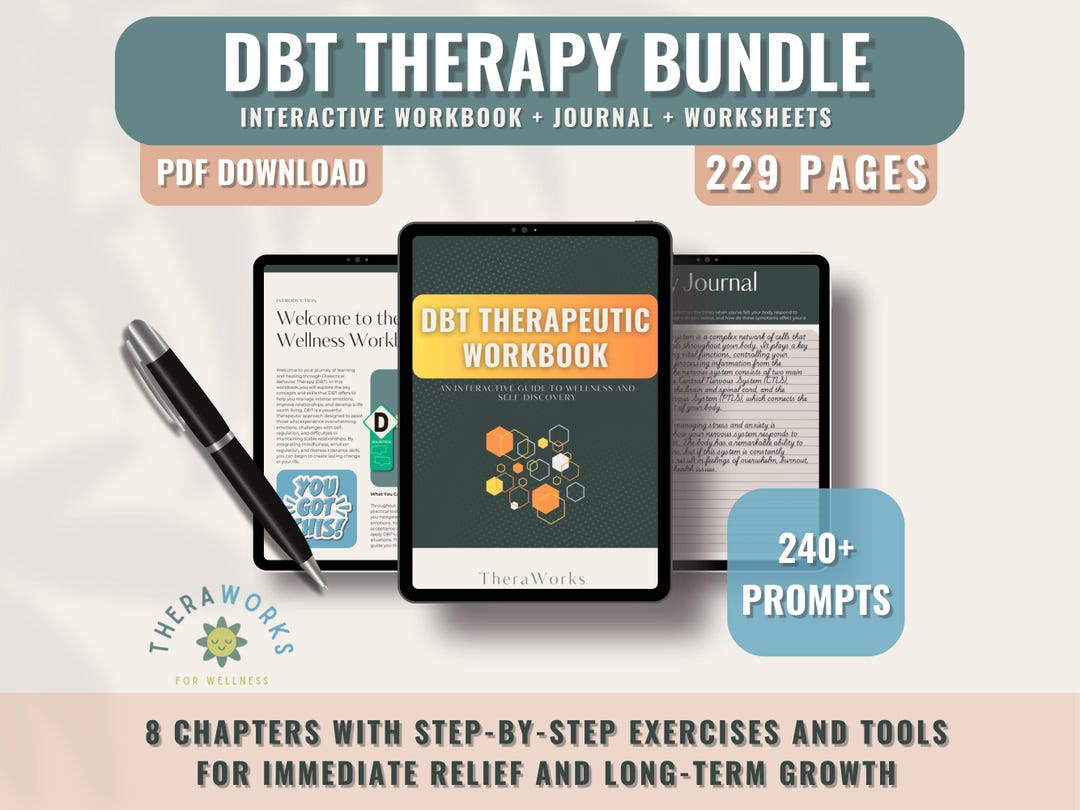 DBT Therapy Worksheet DBT Workbooks - Therapy Workbook DBT Journal Dbt ...