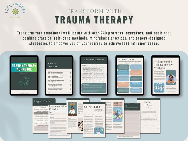 Trauma Bundle Trauma Therapy Worksheets Trauma Journal Prompts Trauma ...