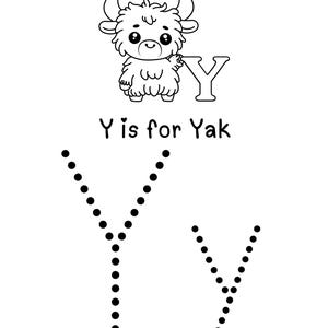 ABC Coloring and Letter Tracing Worksheets - Etsy