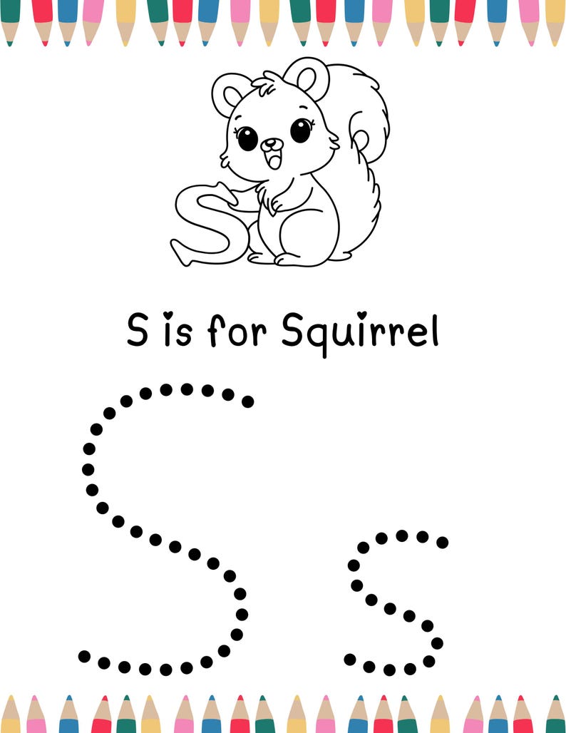 ABC Coloring and Letter Tracing Worksheets - Etsy