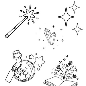 Magic Story Worksheet Letter Tracing Coloring Page - Etsy