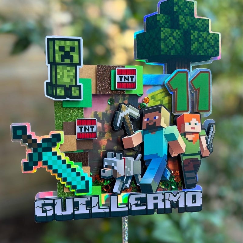 Creeper Cake Decorations - Etsy