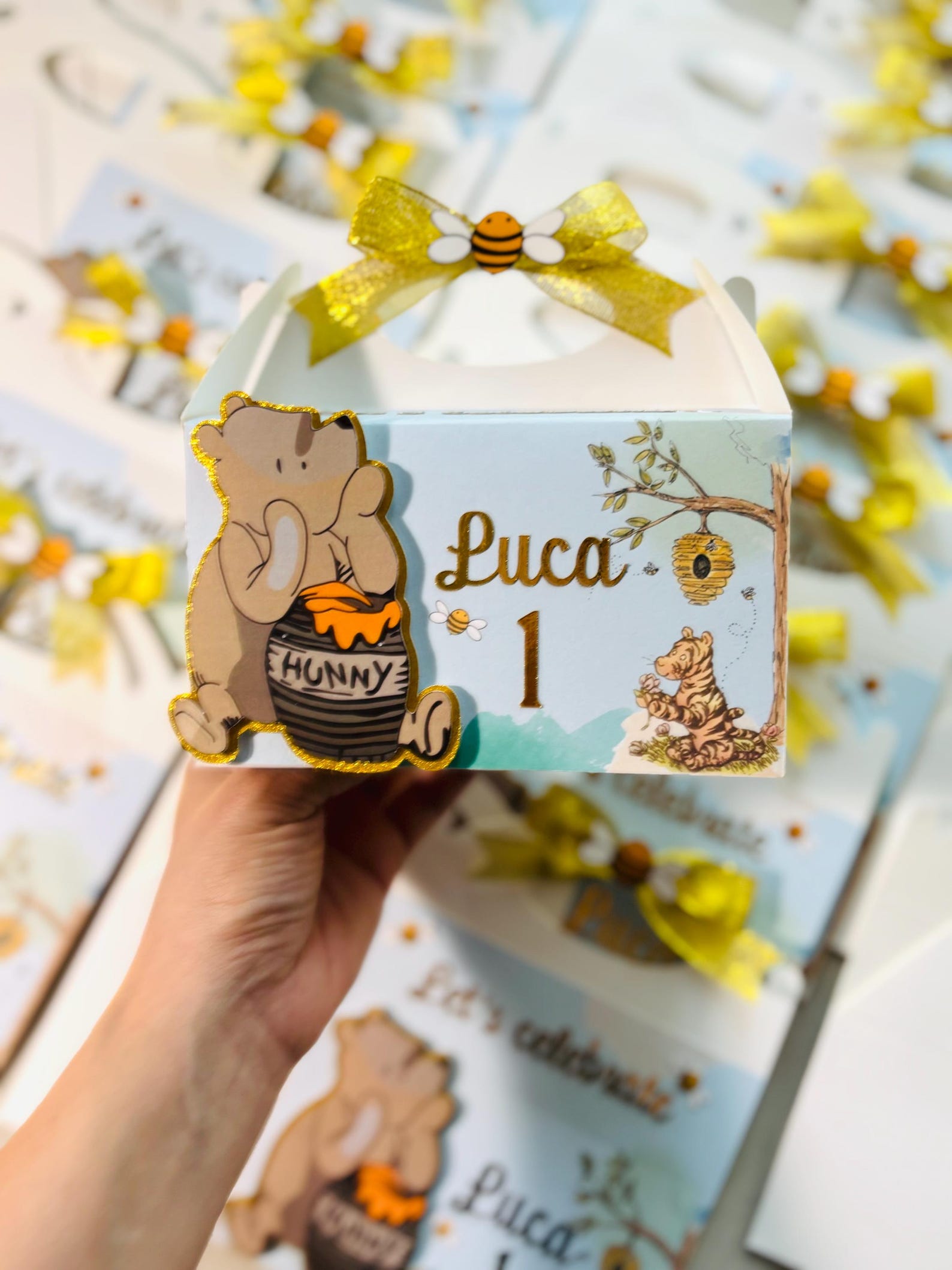 Winnie the Pooh Favor Boxes, Pooh Gift Boxes, Candy Winnie the Pooh ...