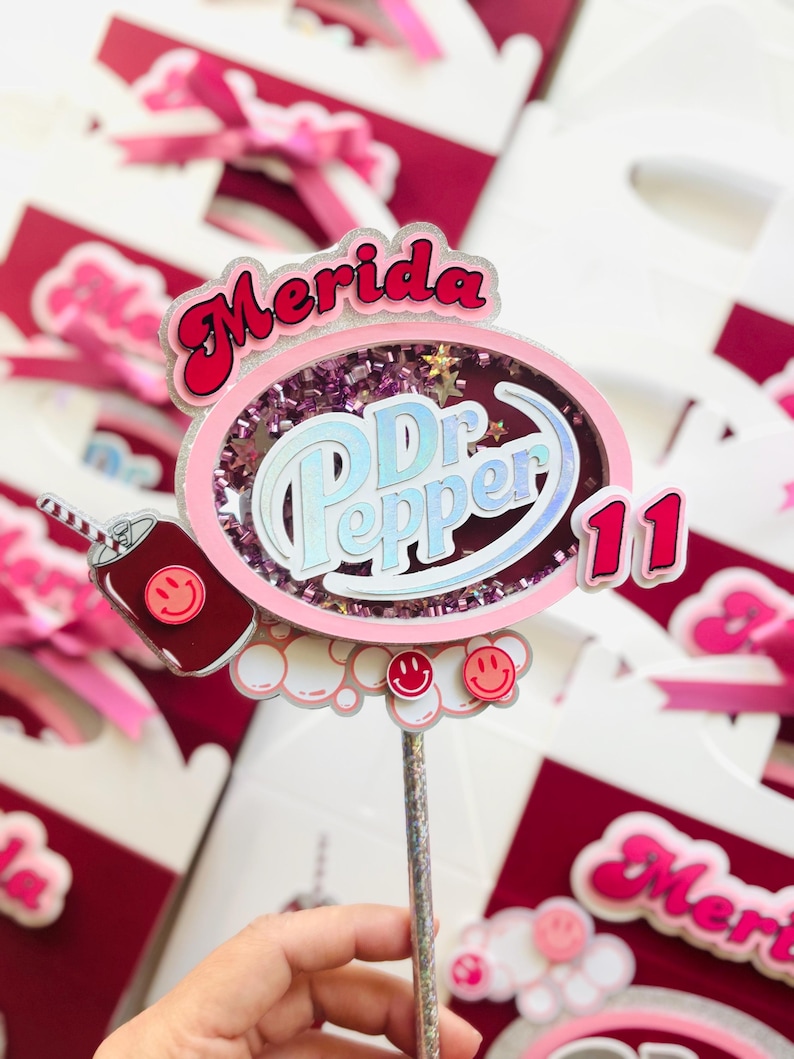 Dr Pepper Cake Topper, Soda Cake Topper, Custom Cake Topper, Dr Pepper ...